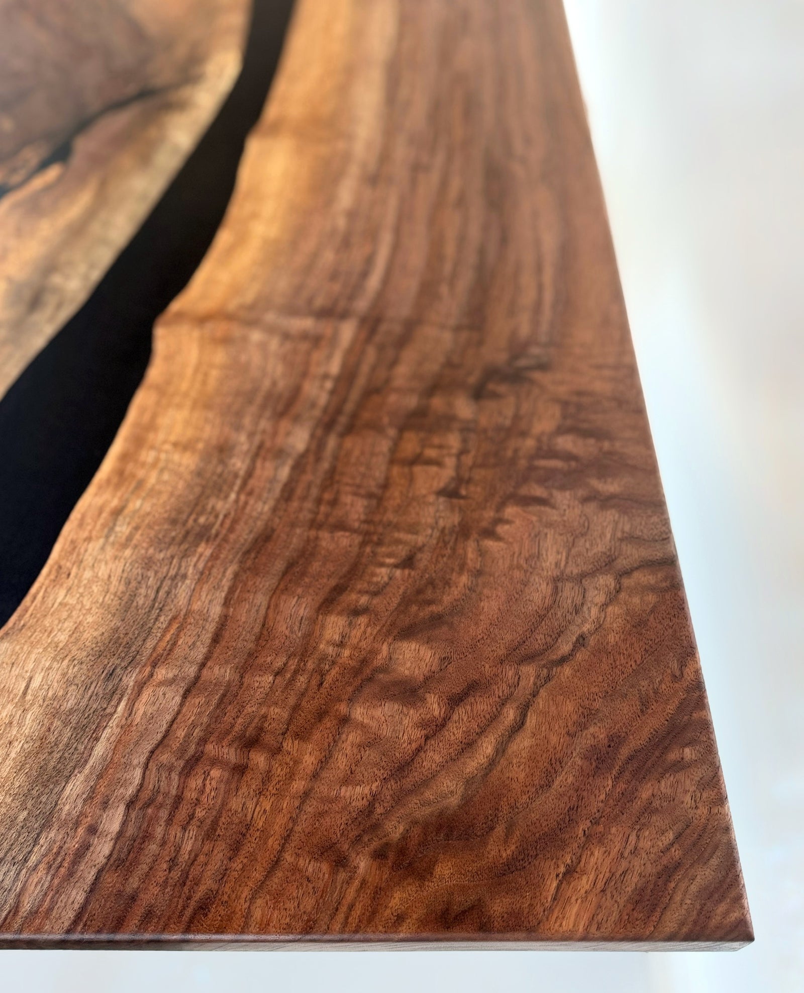 The Obsidian | Black Epoxy River Table – Elmstone Studio